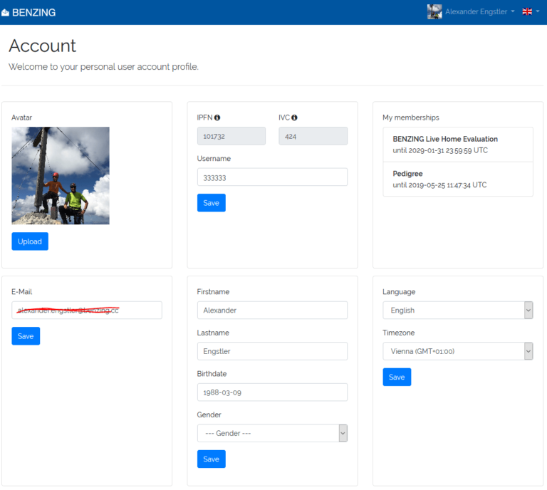 Account – BENZING